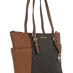 Michael Kors Charlotte Signature Large Top Zip Tote - Brown