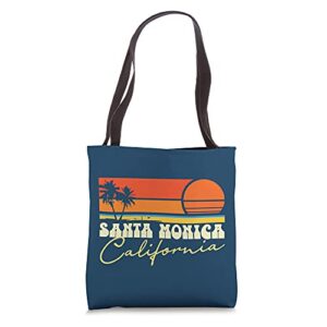 santa monica california tote bag