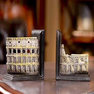 YYOBK Decorative Bookends,Office Bookends,Bookends of The Colosseum,Book Ends for Heavy Books,Book Holders for Shelves,Book Stoppers for Coffee Shop,Bar,Home (12 * 9 * 16.5cm)