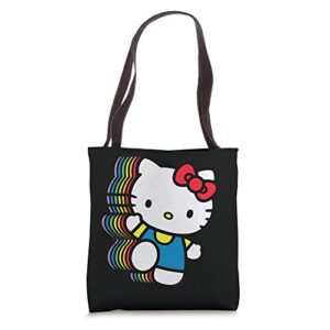 hello kitty rainbow wave tote bag