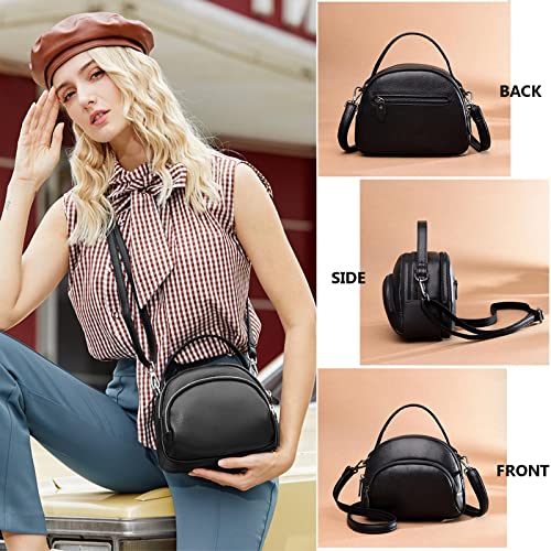 Smith Women's Leather Crossbody Bag Multipurpose Design Convertible Top Handle Satchel Bag and Shoulder Phone wallet Purse