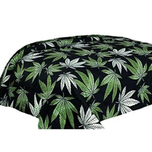 Home Must Haves Marijuana Leaf Fleece Plush Microfiber Super Soft Premium Warm Cozy Bed Blanket Throw, Black/Green, King (BLNK-Marijuana-King)