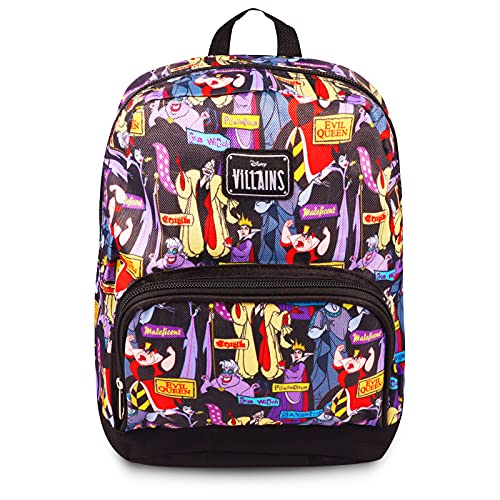 Fast Forward New York Disney Villains Mini Backpack for Women -- Canvas Disney Villains Backpack Purse Shoulder Bag for Adults, Teens, Disney Villains backpack for women