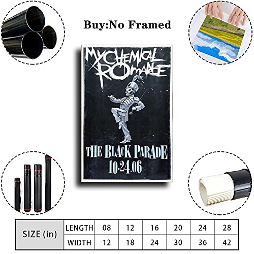 OFKP Famous Punk Band My Chemical Romance Music Poster Poster Decorative Painting Canvas Wall Art Living Room Posters Bedroom Painting 12×18inch(30×45cm)