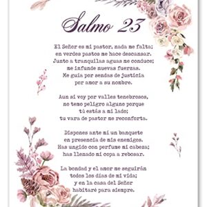 Salmo 23 En Espanol Wall Decor - Psalm 23 Cuadro - Christian Wall Decor In Spanish - 8x10 - Unframed