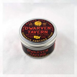 Dwarven Tavern Gaming Candle Soy Camping Whiskey Smoke Candle 1.4 oz. Geek Gift for Tabletop RPG DND Gamer