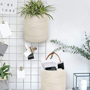 Goodpick Hanging Rope Basket Boho Wall Decor Set (Set of 2)