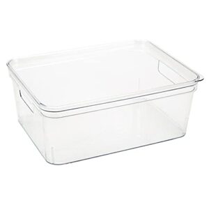 simplify medium, super clear lidded storage bin