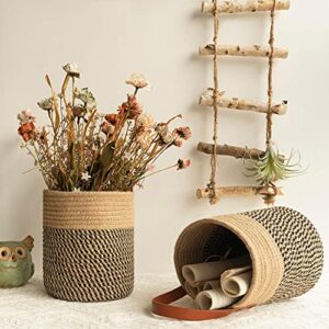 Goodpick Woven Hanging Rope Basket Set (Set of 2)