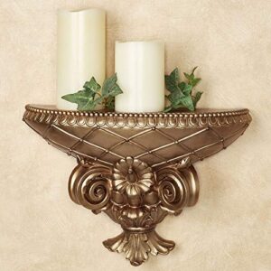 corinthia classical style decorative wall shelf aged gold