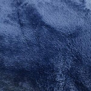 Home Must Haves Ultra Soft Lightweight Fleece Microfiber Full Size Warm Cozy Plush Premium Bed Throw Blanket, Navy Flannel