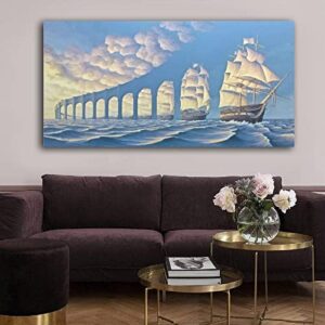 zhoubj Rob Gonsalves Sun Sets Sail Poster Decorative Painting Canvas Wall Art Living Room Posters Bedroom Painting 12x24inch(30x60cm) ZF