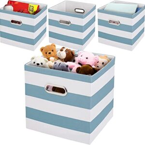 EXTREE Cube Storage Bins 11×11x11 Collapsible Foldable Cubby Bins Fabric Baskets Cubbies Storage Cubes for Closet Organizer