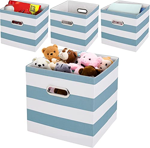 EXTREE Cube Storage Bins 11×11x11 Collapsible Foldable Cubby Bins Fabric Baskets Cubbies Storage Cubes for Closet Organizer