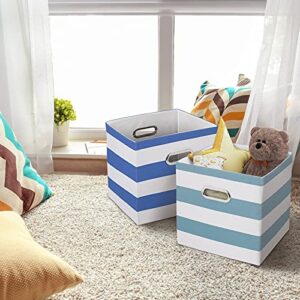 EXTREE Cube Storage Bins 11×11x11 Collapsible Foldable Cubby Bins Fabric Baskets Cubbies Storage Cubes for Closet Organizer