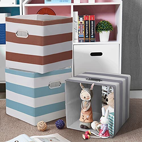 EXTREE Cube Storage Bins 11×11x11 Collapsible Foldable Cubby Bins Fabric Baskets Cubbies Storage Cubes for Closet Organizer