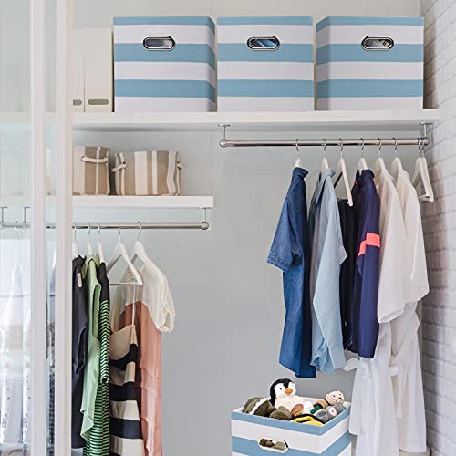 EXTREE Cube Storage Bins 11×11x11 Collapsible Foldable Cubby Bins Fabric Baskets Cubbies Storage Cubes for Closet Organizer