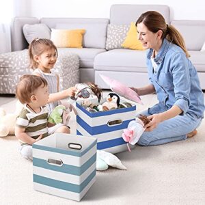 EXTREE Cube Storage Bins 11×11x11 Collapsible Foldable Cubby Bins Fabric Baskets Cubbies Storage Cubes for Closet Organizer