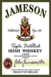 jameson irish whiskey vintage metal tin sign wall plaque poster cafe bar pub beer wall home decor 8×12 inch tin sign