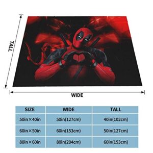 Movies Dead-Pool Weighted Blanket Super Soft Warm Cozy Thick Throw Blankets for Bed,Couch Or Travel Home Decor Flannel Heavy Blankets for Sleeping Comfort