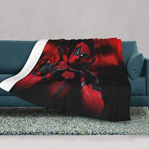 Movies Dead-Pool Weighted Blanket Super Soft Warm Cozy Thick Throw Blankets for Bed,Couch Or Travel Home Decor Flannel Heavy Blankets for Sleeping Comfort