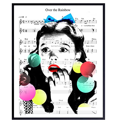 Somewhere Over the Rainbow Wall Art - Wizard of Oz Gifts - Dorothy Pop Art Poster Print - The Wizard of Oz Decor - Andy Warhol Contemporary Picture - Home Decoration for Girls Bedroom, Living Room