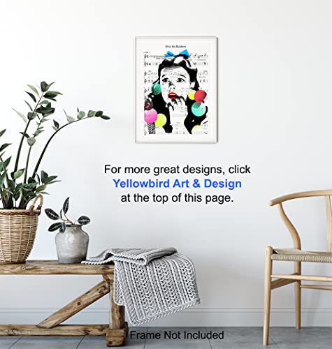 Somewhere Over the Rainbow Wall Art - Wizard of Oz Gifts - Dorothy Pop Art Poster Print - The Wizard of Oz Decor - Andy Warhol Contemporary Picture - Home Decoration for Girls Bedroom, Living Room