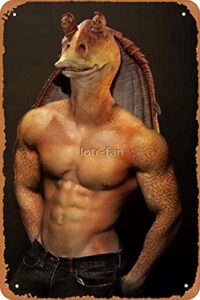 niumowang metal sign – buff jar jar binks tin poster 12 x 8 inches