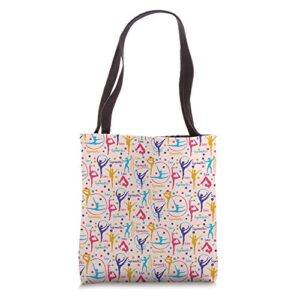 gymnastics love gymnastics trainer teacher coach gymnast tote bag