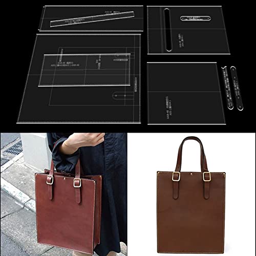 BAENRCY AAB-48 Acrylic Tote Bag Template Bag Leather Pattern Handbag Acrylic Leather Pattern Leather Templates