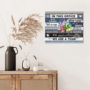 Inspirational Wall Art For Office Motivational Quotes Wall Decor We Are A Team Framed Canvas Wall Art Modern Office Wall Decor Office Size , 24x20 Inch