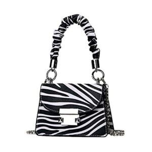 PURFANREE Women Zebra Print Shoulder Bag Small Clutch Evening Purse Crossbody Handbag Satchel Bag Mini Purse