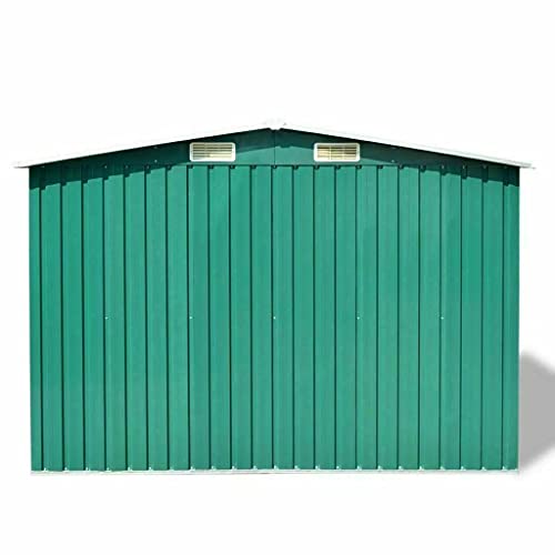 HUIJK Storage Sheds Garden Storage Unit Metal Shed Patio Outdoor Bike BoxTools Store Green