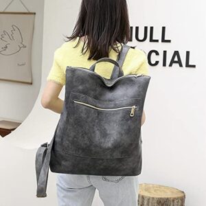 Women Fashion Backpack Purse, Multi-Purpose Shoulder Casual Daypack Large Capacity Bags (Gray)