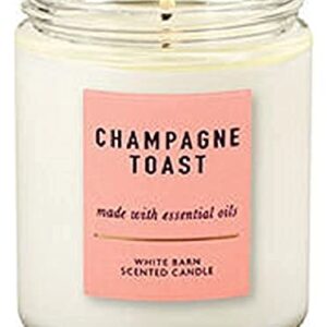 White Barn Bath & Body Works Single Wick Scented Candle Champagne Toast (Champagne Toast) Packaging Varies