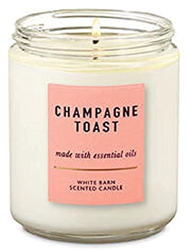 White Barn Bath & Body Works Single Wick Scented Candle Champagne Toast (Champagne Toast) Packaging Varies