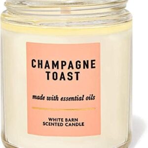 White Barn Bath & Body Works Single Wick Scented Candle Champagne Toast (Champagne Toast) Packaging Varies