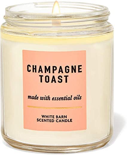 White Barn Bath & Body Works Single Wick Scented Candle Champagne Toast (Champagne Toast) Packaging Varies