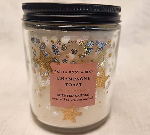 White Barn Bath & Body Works Single Wick Scented Candle Champagne Toast (Champagne Toast) Packaging Varies