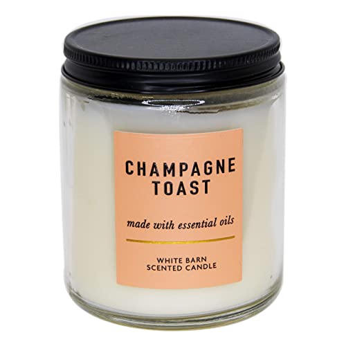 White Barn Bath & Body Works Single Wick Scented Candle Champagne Toast (Champagne Toast) Packaging Varies