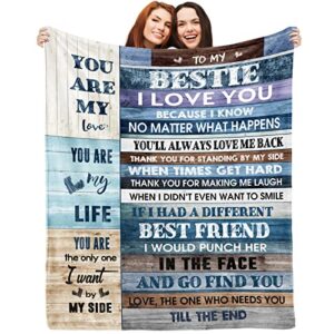 bestie gifts to my bestie blanket best friend birthday gifts for women bestie sister teen girls long distance friendship gift christmas or valentines gift for her throw blankets 50 x 60 inch