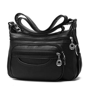 mintegra women crossbody bag leather handbag pocketbook lightweight shoulder purse