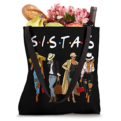 Proud Black Sistas Queen Melanin Afro African American Women Tote Bag