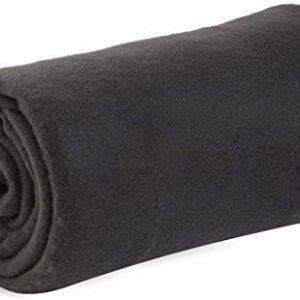 50x60 Throw Blankets, Fleece Throw Blanket for Livingroom, Couch, Chair, Bed (Solid Black)