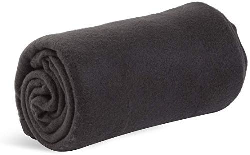 50x60 Throw Blankets, Fleece Throw Blanket for Livingroom, Couch, Chair, Bed (Solid Black)