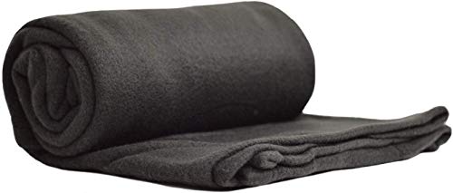 50x60 Throw Blankets, Fleece Throw Blanket for Livingroom, Couch, Chair, Bed (Solid Black)