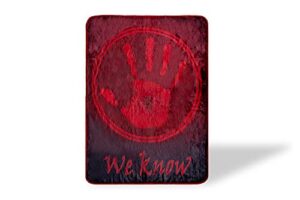 just funky the elder scrolls skyrim dark brotherhood we know fleece throw blanket | skyrim soft blankets and throws | official the elder scrolls skyrim throw blankets | measures 60 x 45 inches