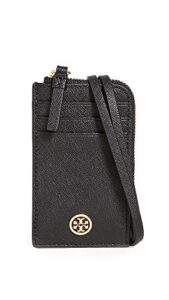 tory burch women’s robinson lanyard, black, one size