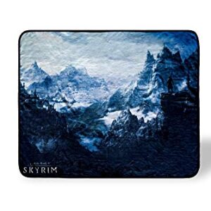 JUST FUNKY The Elder Scrolls Skyrim Video Game Fleece Throw Blanket | Skyrim Soft Blankets and Throws | Official The Elder Scrolls Skyrim Throw Blankets | Measures 60 x 45 Inches