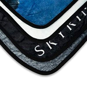 JUST FUNKY The Elder Scrolls Skyrim Video Game Fleece Throw Blanket | Skyrim Soft Blankets and Throws | Official The Elder Scrolls Skyrim Throw Blankets | Measures 60 x 45 Inches